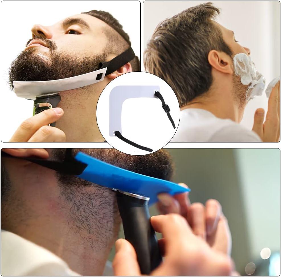 A Beard Shaper Neckline Guide Adjustable Beard Shaping Tool Hands-Free ...