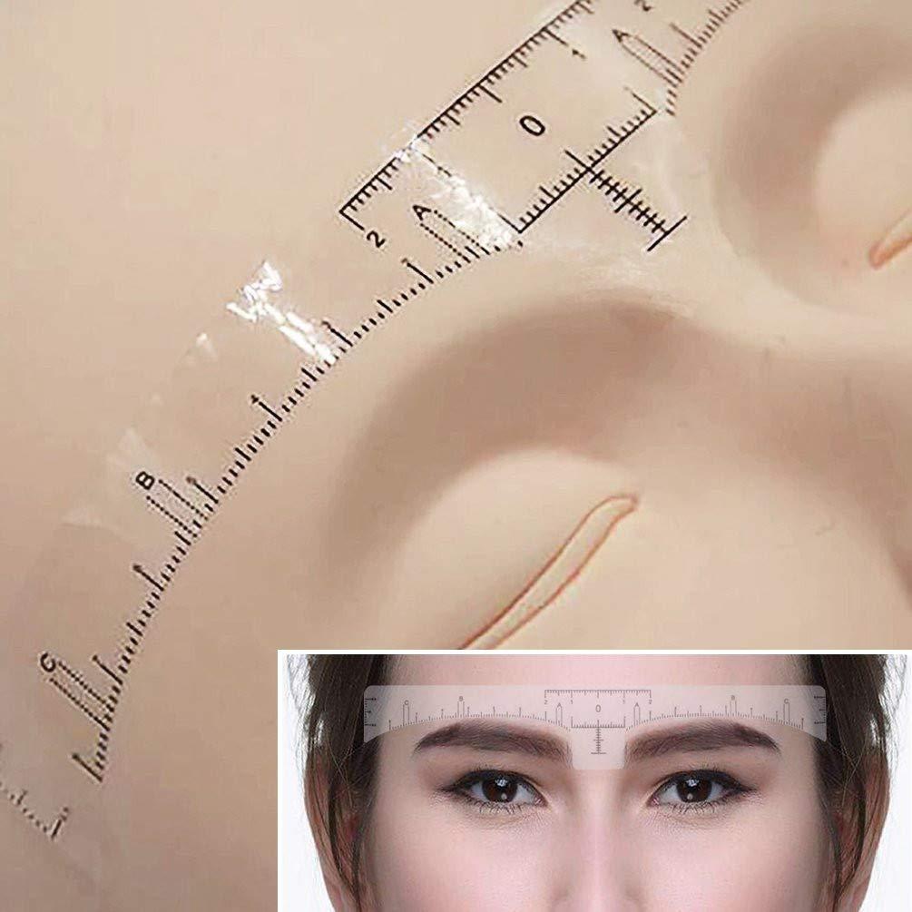 Disposable Eyebrow Ruler Sticker (100Pcs) for Tattoo Makeup - Adhesive ...