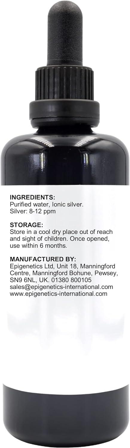 Silver 100ml (Without Citric Acid) | 8-12ppm Ionic Silver in Purified ...