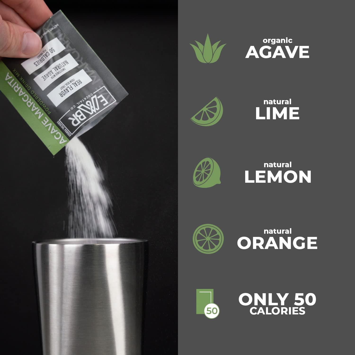 EMBR Agave Margarita Cocktail Powder Mix - Makes 12 Drinks with Agave ...