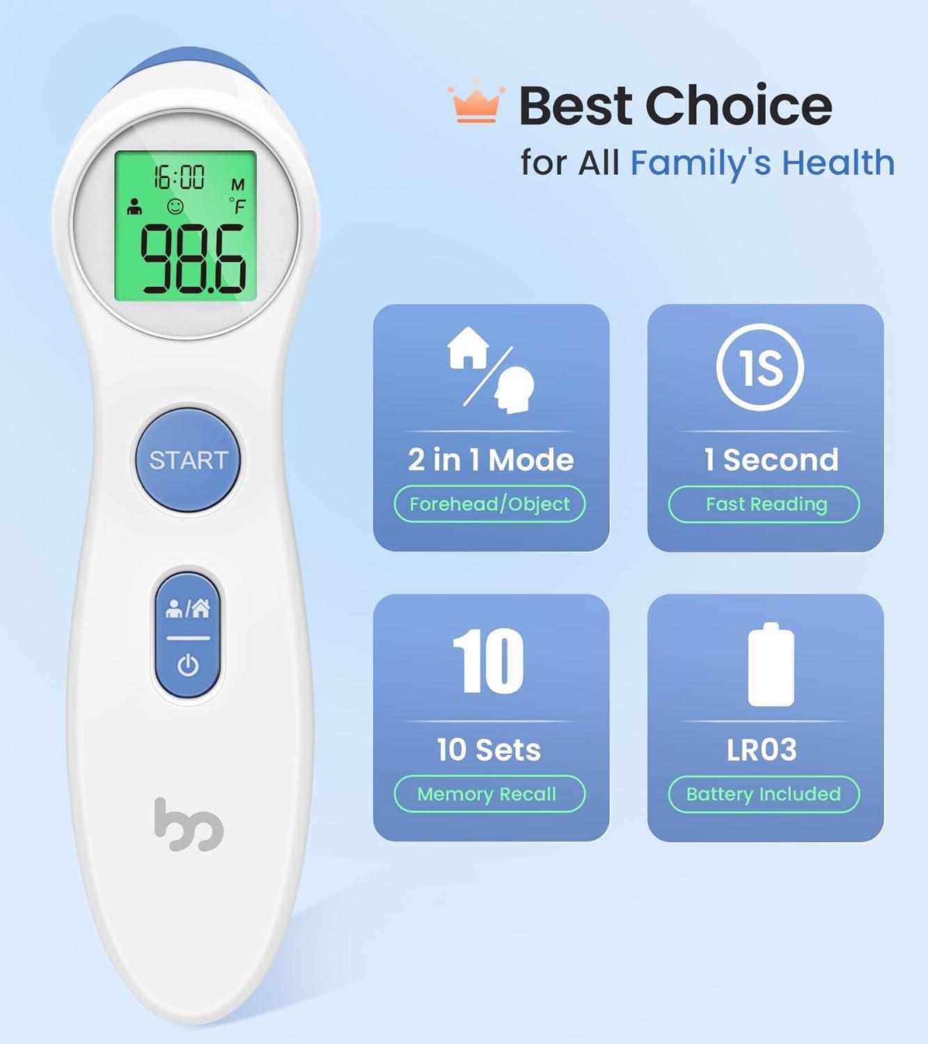 Femometer Forehead Thermometer for Adults and Kids - Digital Infrared ...