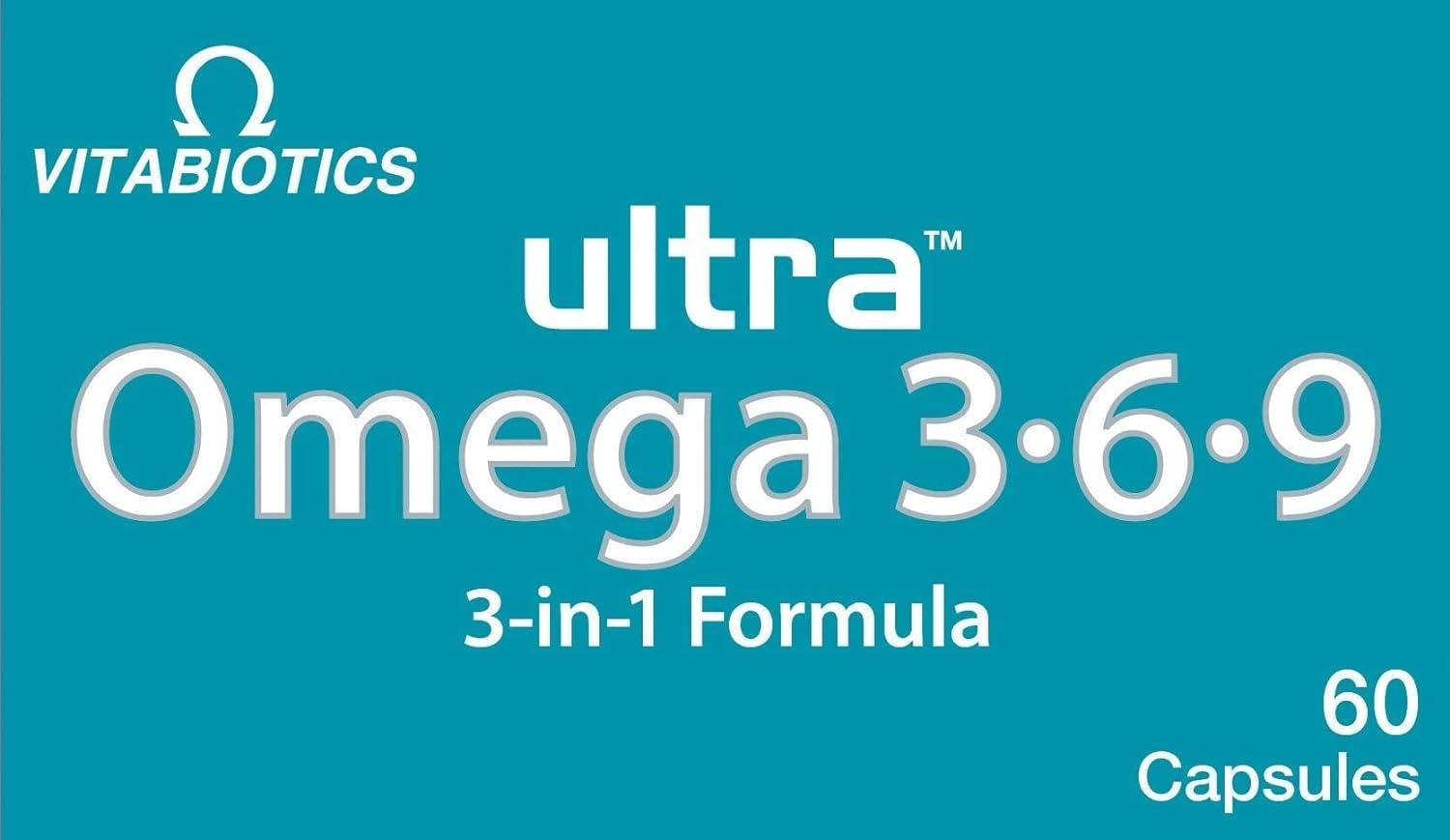 Vitabiotics Ultra Omega 3-6-9 Nutritional Supplements Capsules - 60 ...