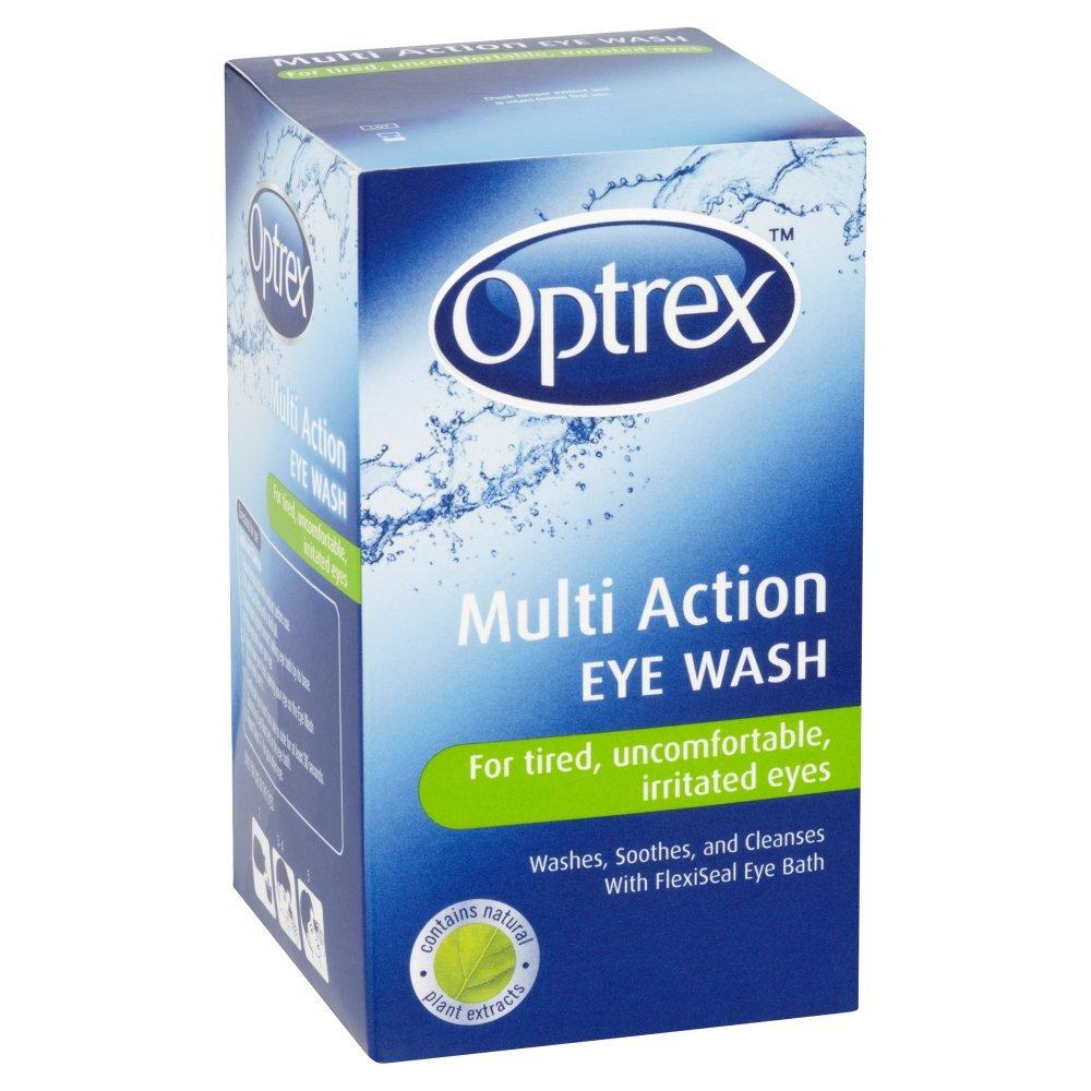 Optrex Multi-action Eye Wash 100ml - Soothes, Cleanses, and Refreshes ...