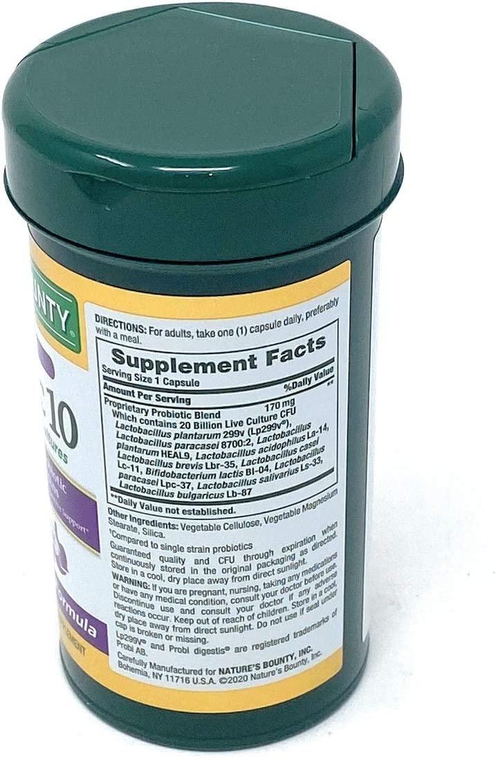 Nature's Bounty Ultra Strength Probiotic 10 - 70 Capsules | Digestive ...