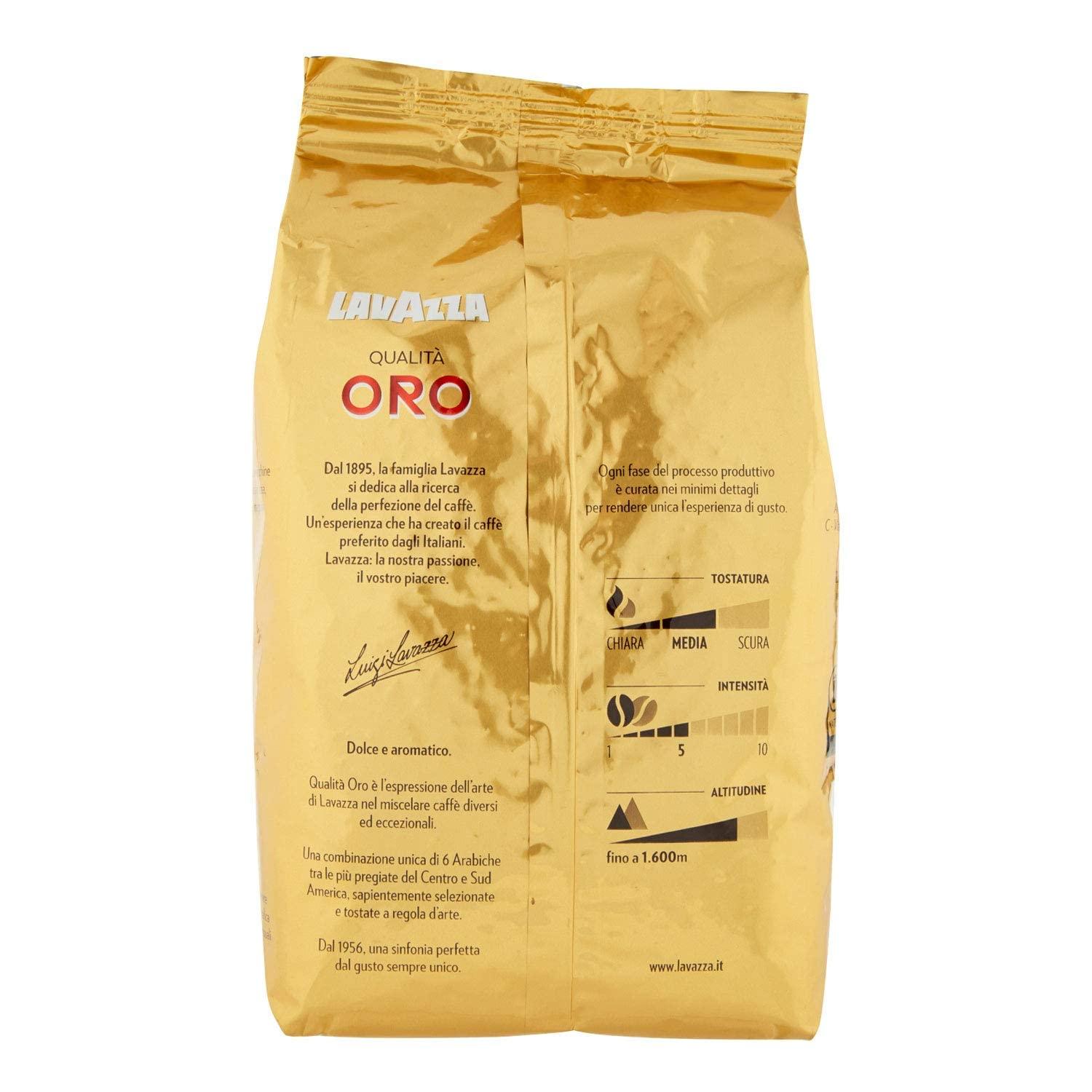Buy Lavazza Qualita Oro Espresso Coffee Beans 1kg - Premium Italian ...