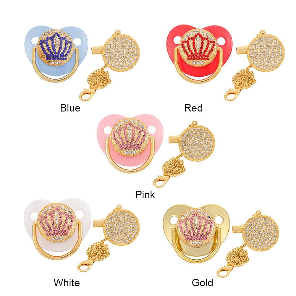 Kisbeibi Baby Pacifier - Liquid Silicone Cute Pacifier with Diamond ...