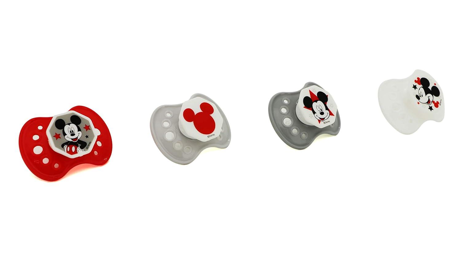 Cudlie Disney Mickey Mouse Baby Boy 4 Pack Pacifiers - Winkin Mickey ...