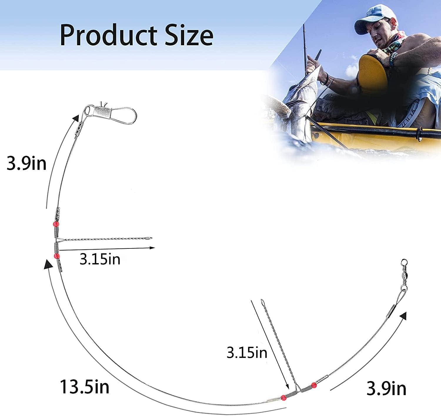 YOTO Stainless Steel Hi-Low Fishing Tackle Leaders with Swivels | High ...