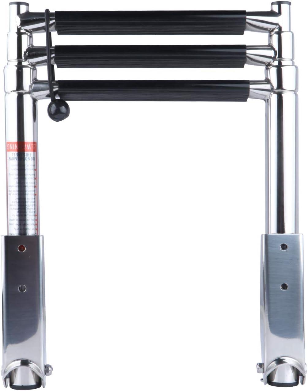 Hoffen 3 Step Telescopic Marine Boat Drop Ladder Swim Step - Stainless ...