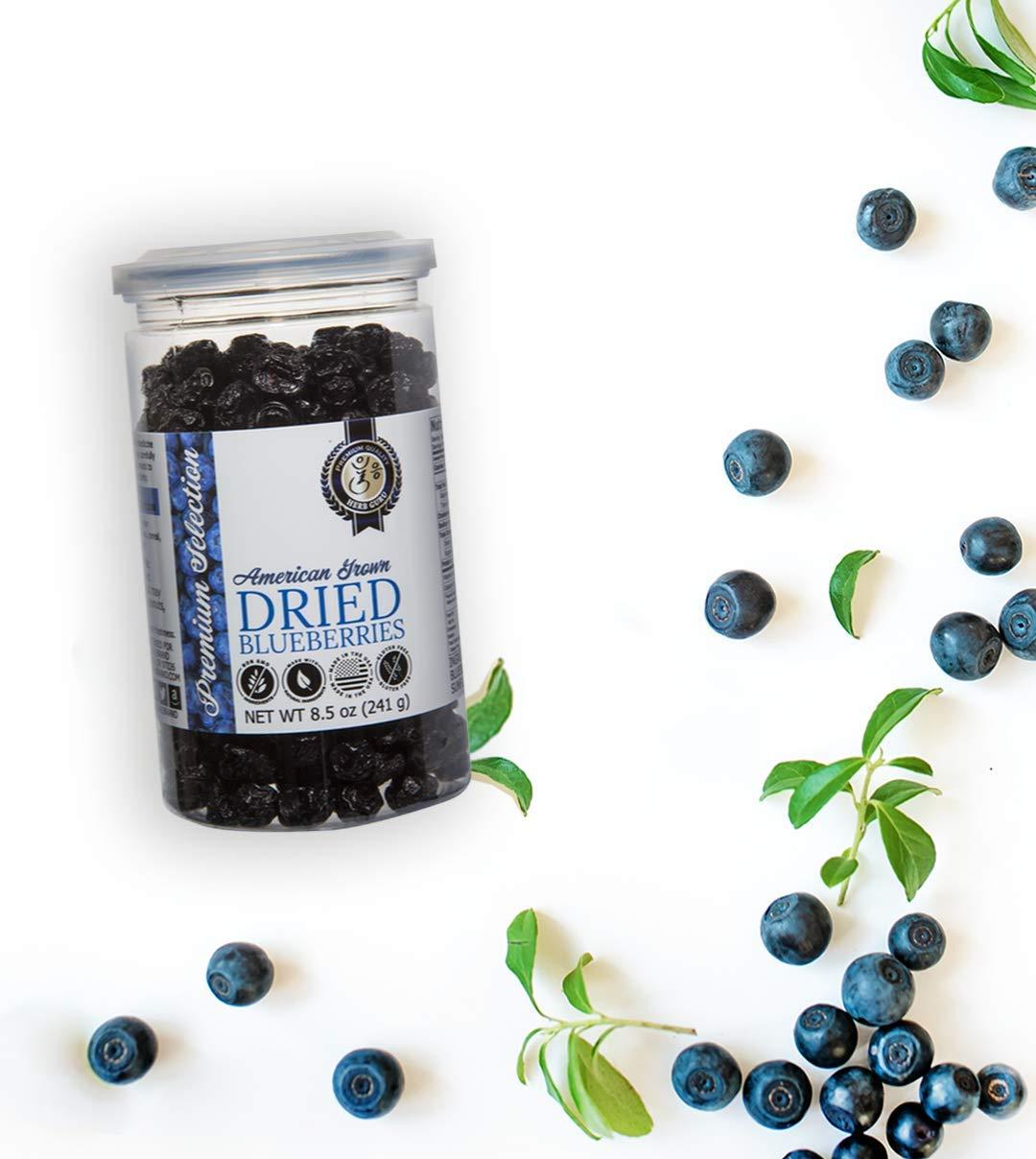 Herb Guru Whole Dried Blueberries 8.5oz - American Grown, Non-GMO ...