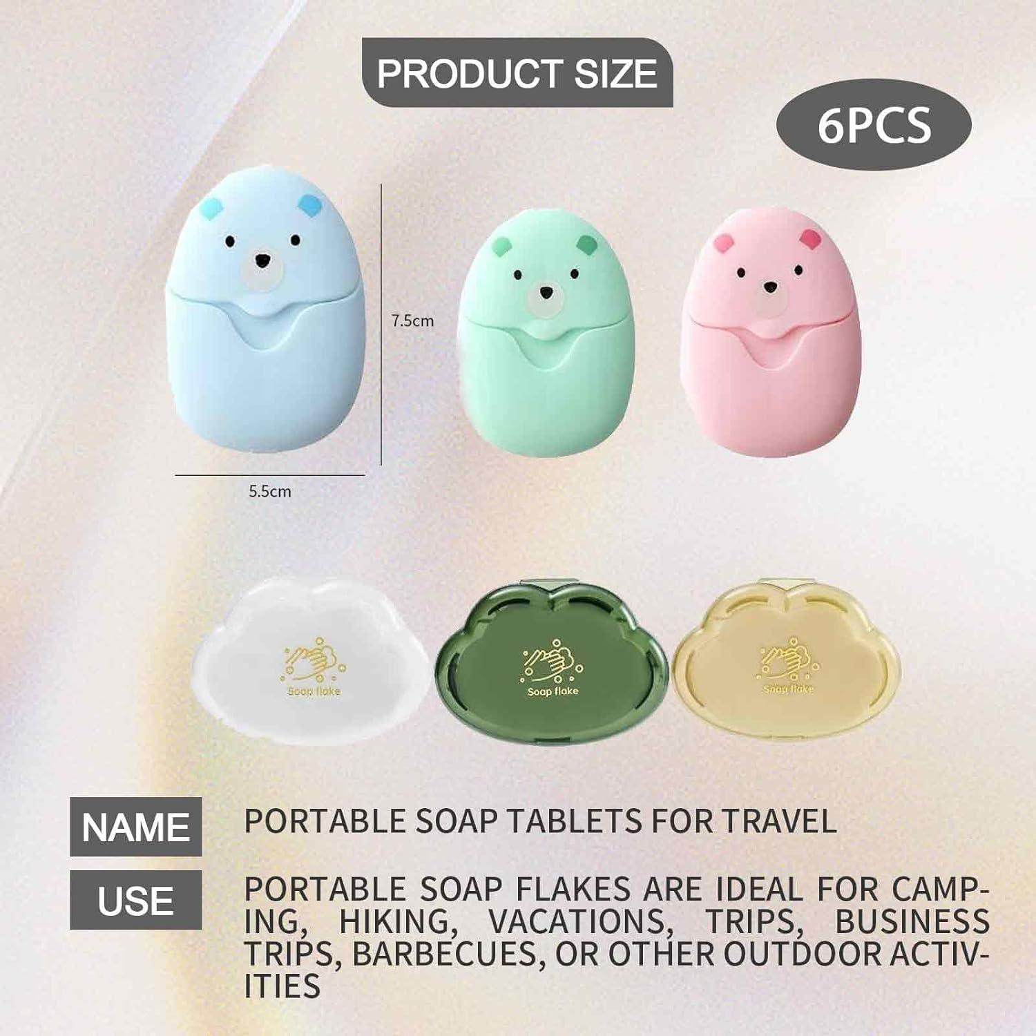 6 Boxes Disposable Paper Soap - Sustainable Mini Portable Soap Leaves ...