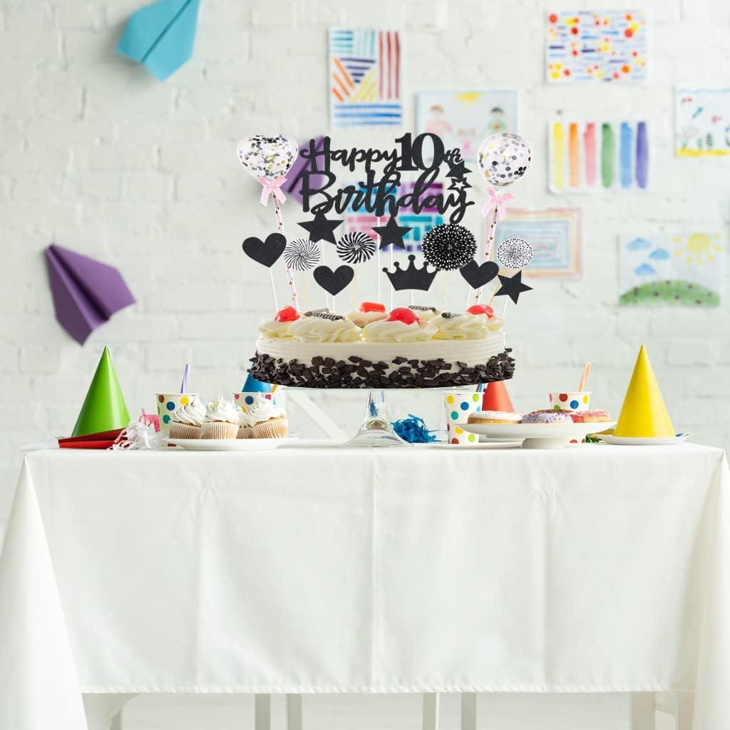 Cake Topper 38 Black 38 Years Man Woman Cake Decoration 38th Birthday ...