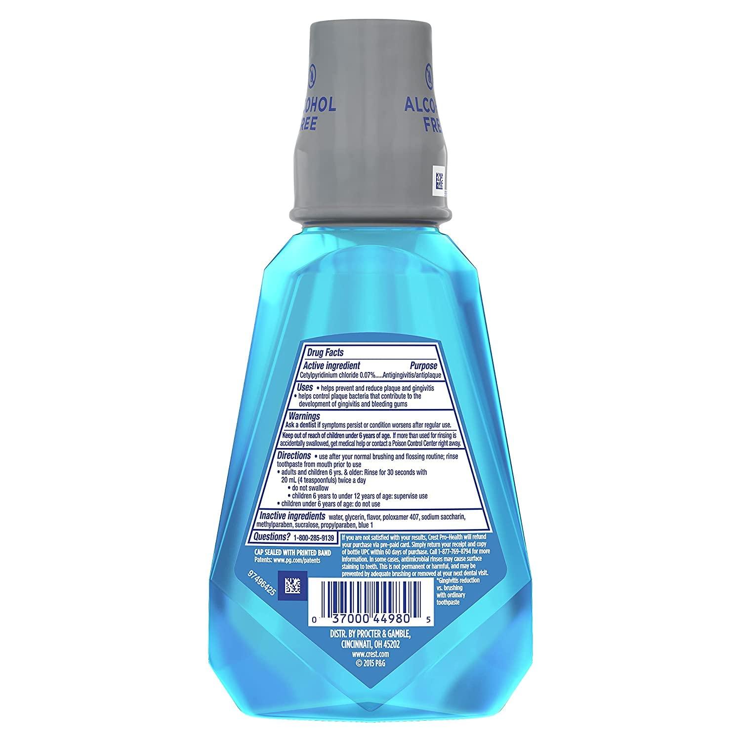 Crest Pro-Health Mouthwash 250ml - Refreshing Clean Mint (Pack of 3 ...