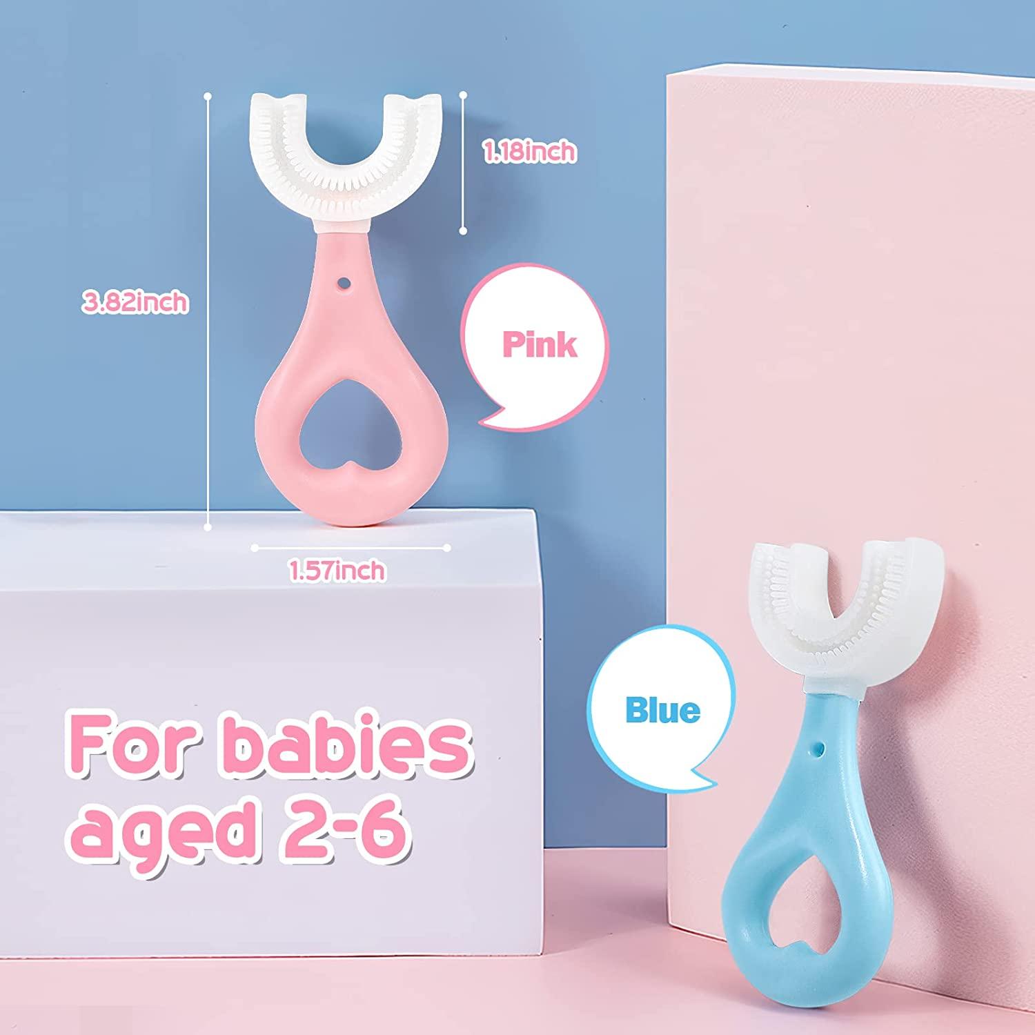 Kids U-Shaped Silicone Toothbrush, Whitening & Massage, 2 Pack | Buy ...