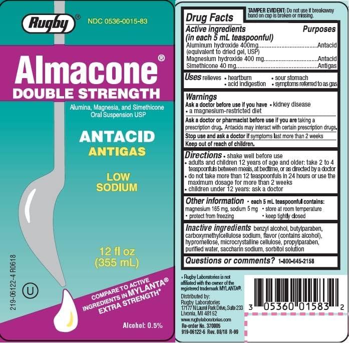 Rugby Almacone Double Strength Antacid Antigas Alumina Magnesia ...