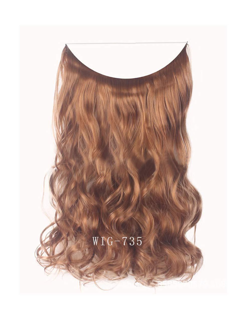 Invisible DIY 3/4 Half Head Hairpiece - Miracle Fish Wire Hair ...