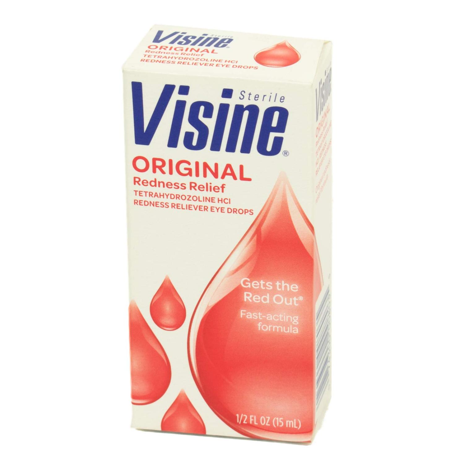 Visine Original Eye Drops .5 oz. Bottle - Fast-Acting Relief for Dry ...