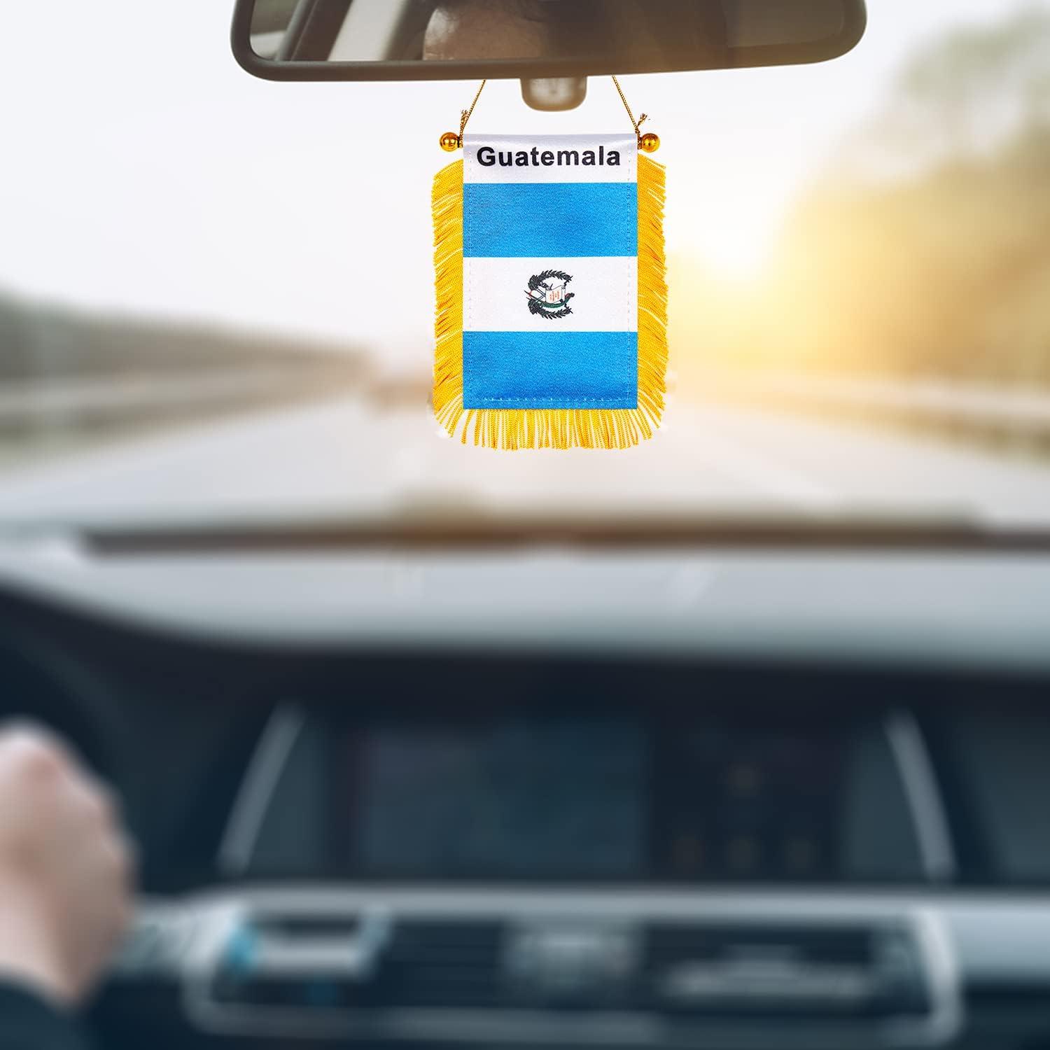 Guatemala Flag Mini Car Window Hanging Decoration | 3x5 Inch Rearview ...