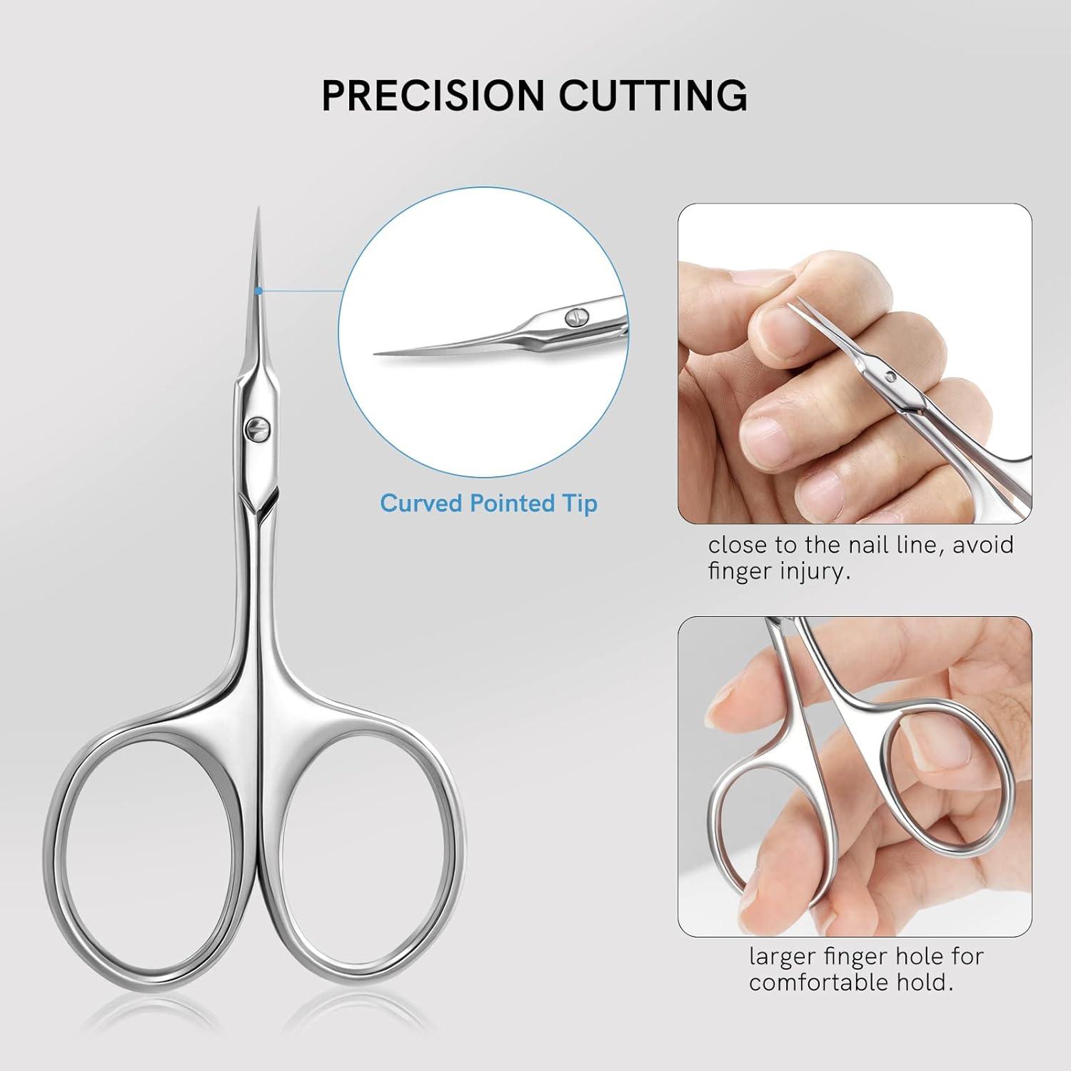 Stainless Steel Trimmer Scissors for Eyelashes Eyebrows Beard & Face ...