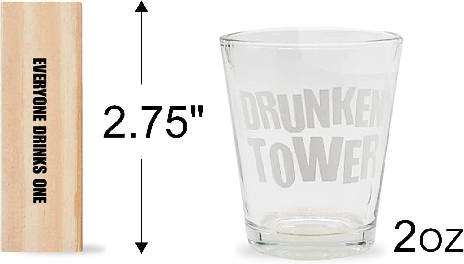 ArtCreativity Tumbling Tower Drinking Game with Challenges | Includes 4 ...