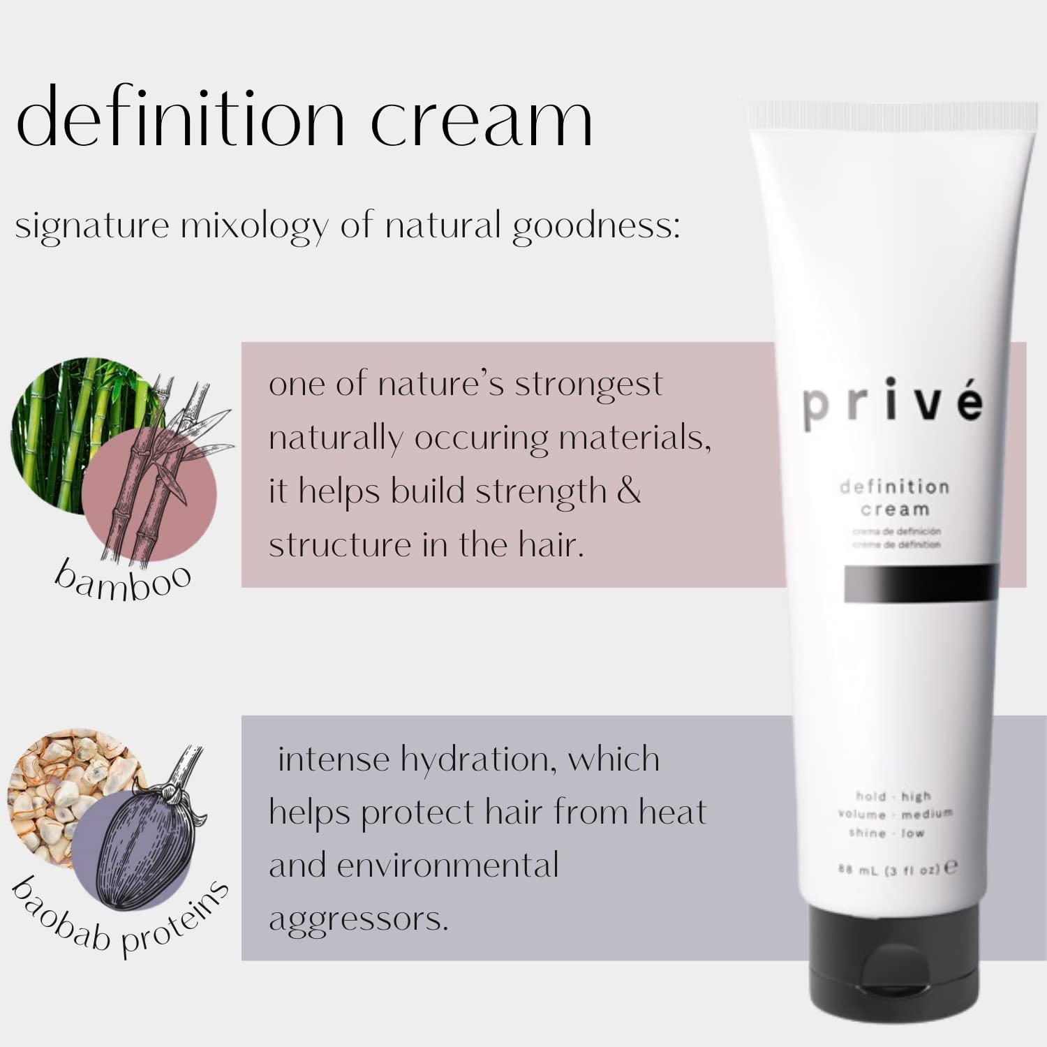 Priv Definition Cream - Hair Texturizer/Curl Defining Cream for Frizz ...