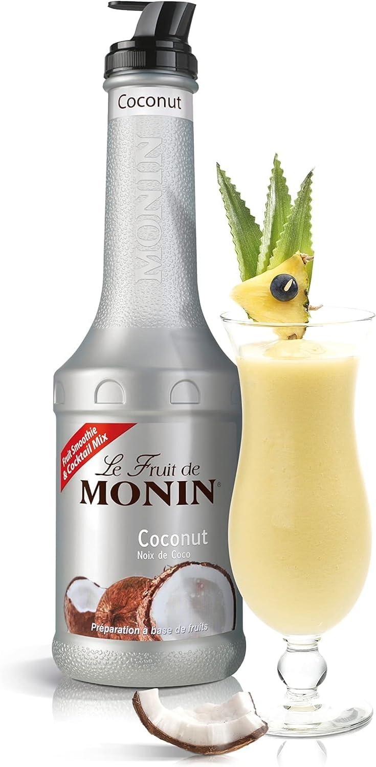 Monin Coconut Puree 1L - Pack of 2 with World Food Shop Scoop | Natural ...