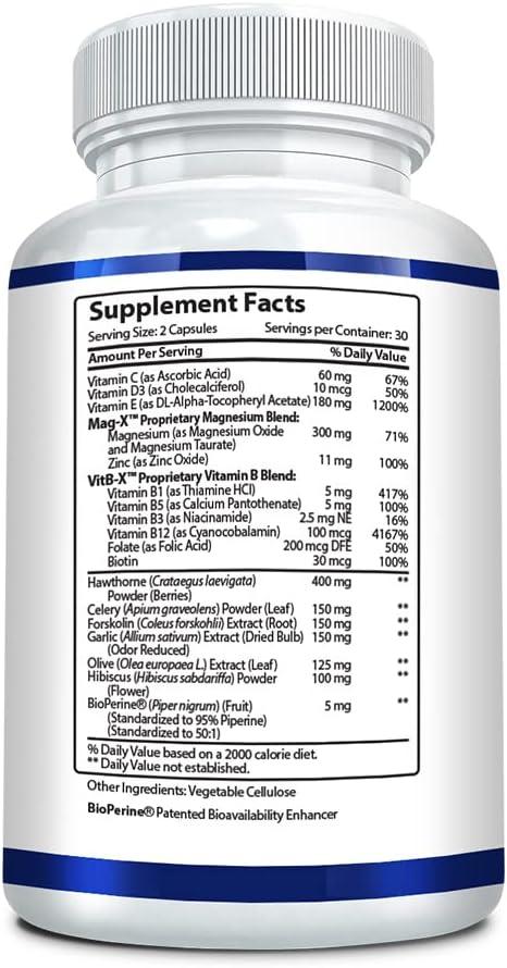 Research Verified Blood Booster - Natural BP & Heart Support - 60 ...