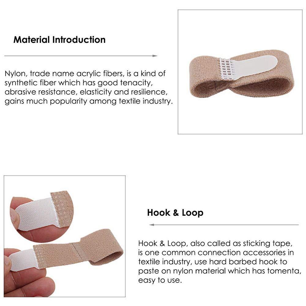 VIDELLY Fabric Toe Splint- 12 Pieces for Broken Toe, Hammer Toe ...