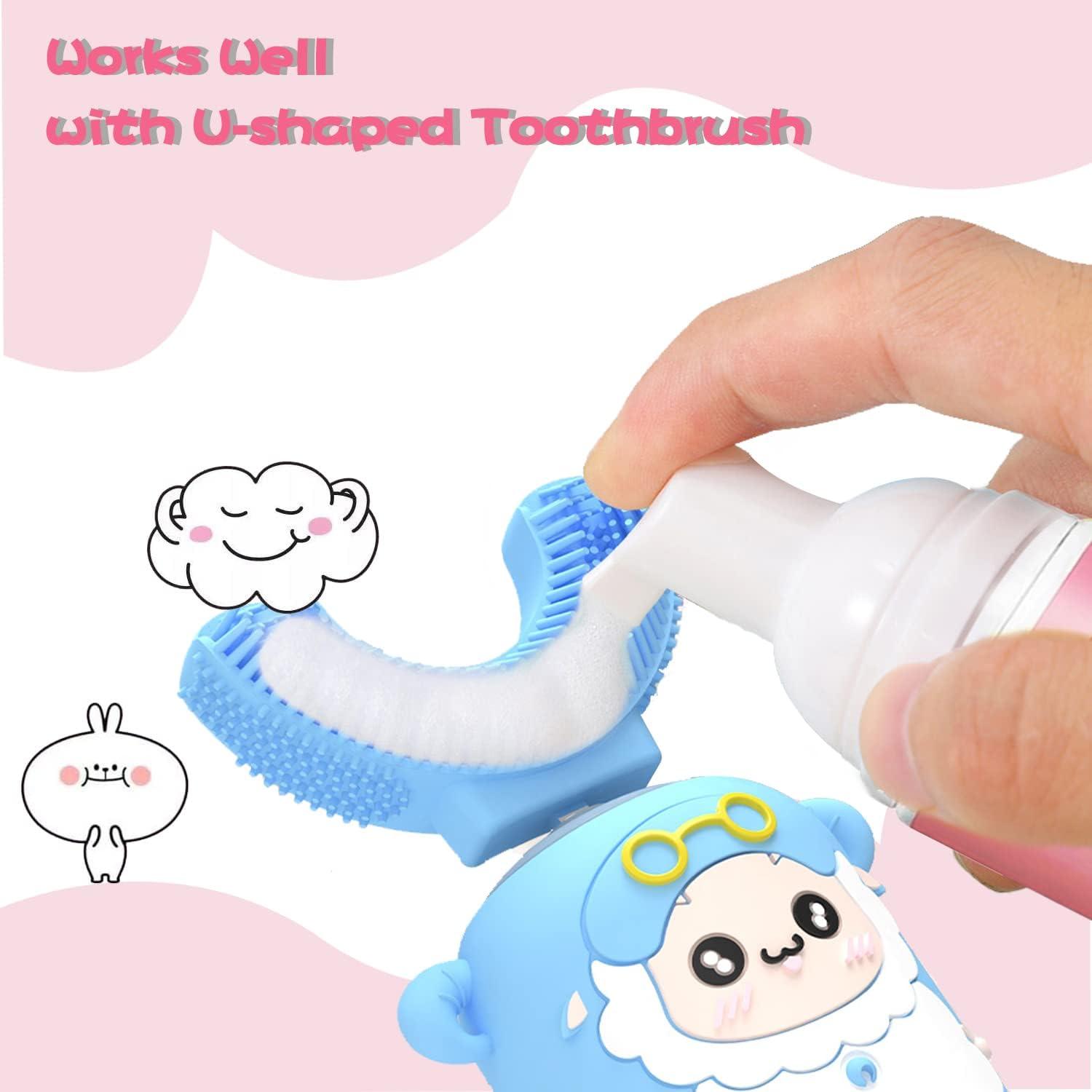 KONLEMEI Edible Strawberry Foam Toothpaste for Kids - 2 Packs (120ml ...