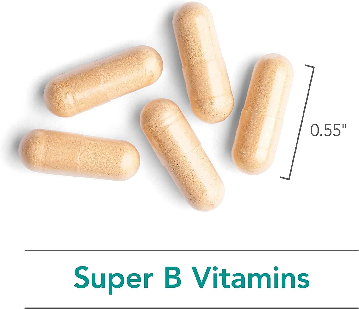 Nutricology Super B Vitamins - 120 Vegetarian Capsules for Energy ...