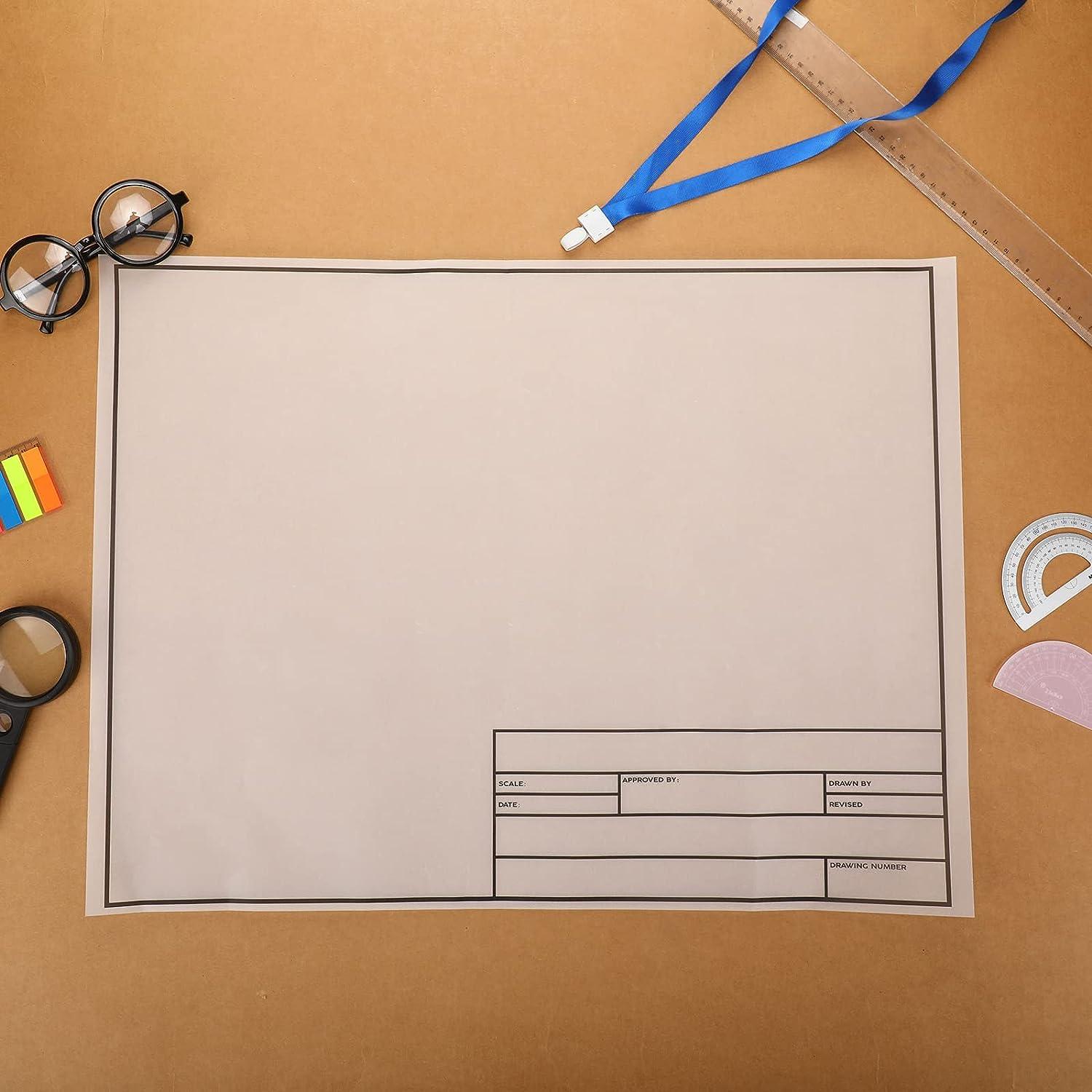 10 Sheets Architectural Vellum Paper 18 x 24 Inches Translucent White ...