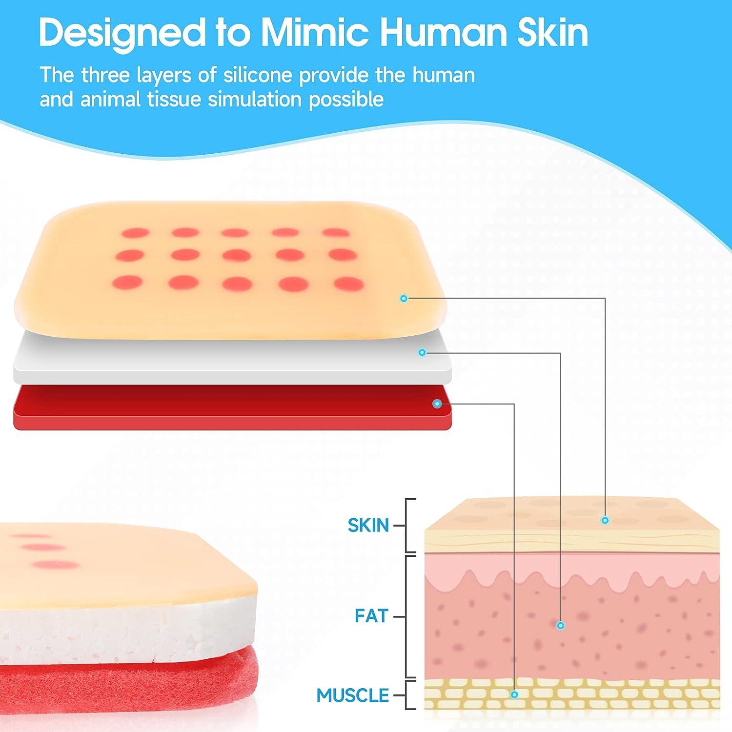 Silicone Injection Training Pad - Subcutaneous & Intradermal Practice ...