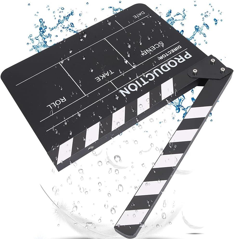 Acouto Acrylic Director Scene Clapperboard with Pen - 11.8 x 9.8 x 0 ...