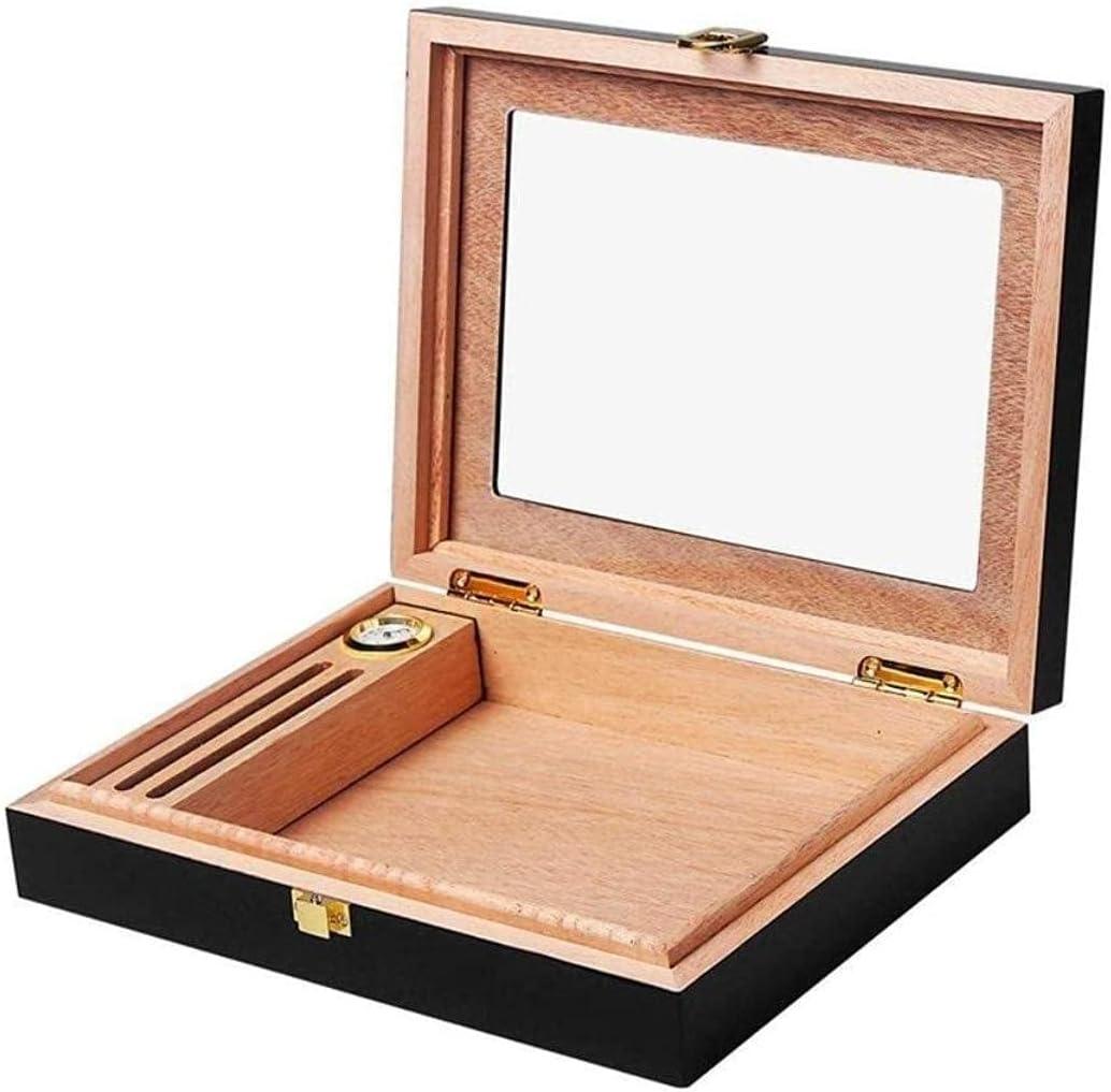 Cigar Box Cedar Wood Display Windows Cigar Humidor Mini Portable Piano ...