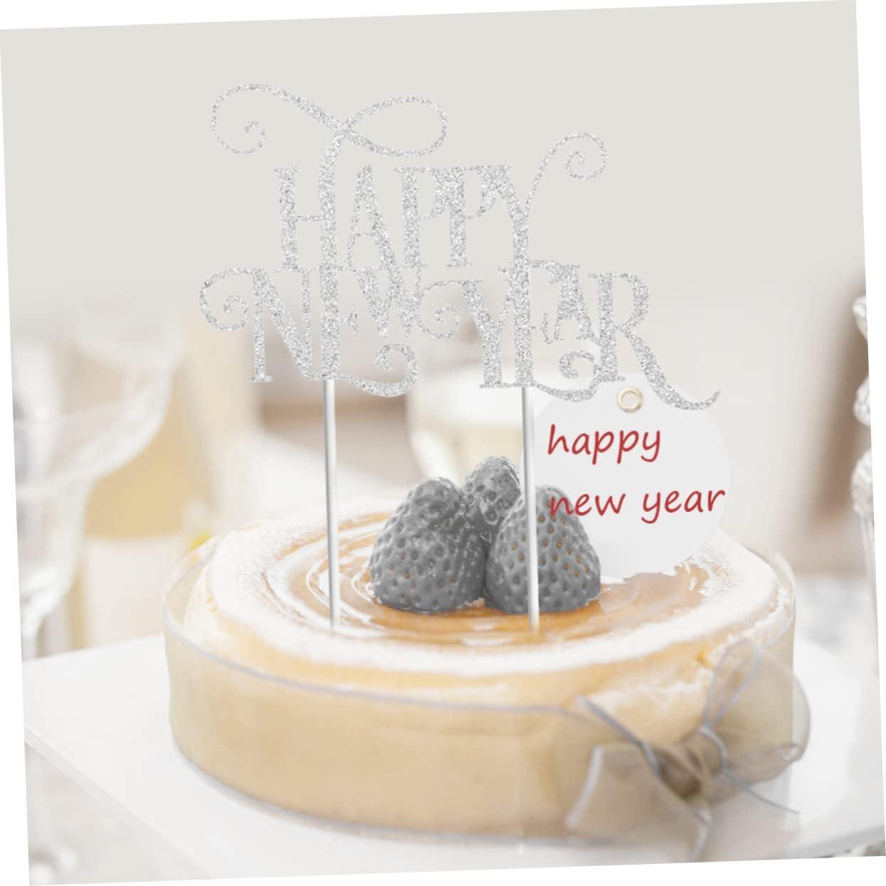 SAFIGLE 30 Pcs Fruit Pick New Year Party Cake Picks New Year Cupcake ...