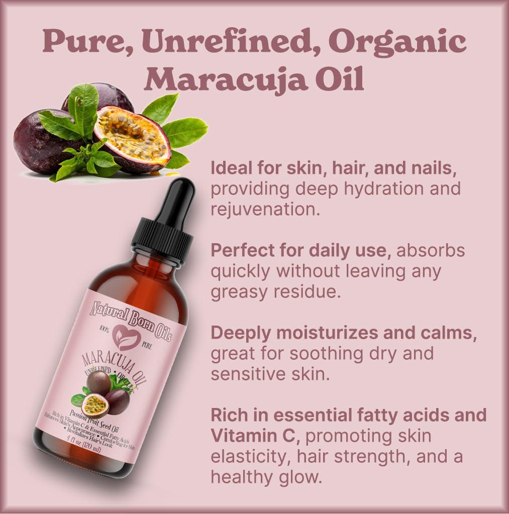 Natural Born Oils Maracuja Oil - 1 Gallon Organic Cold-Pressed Passion ...