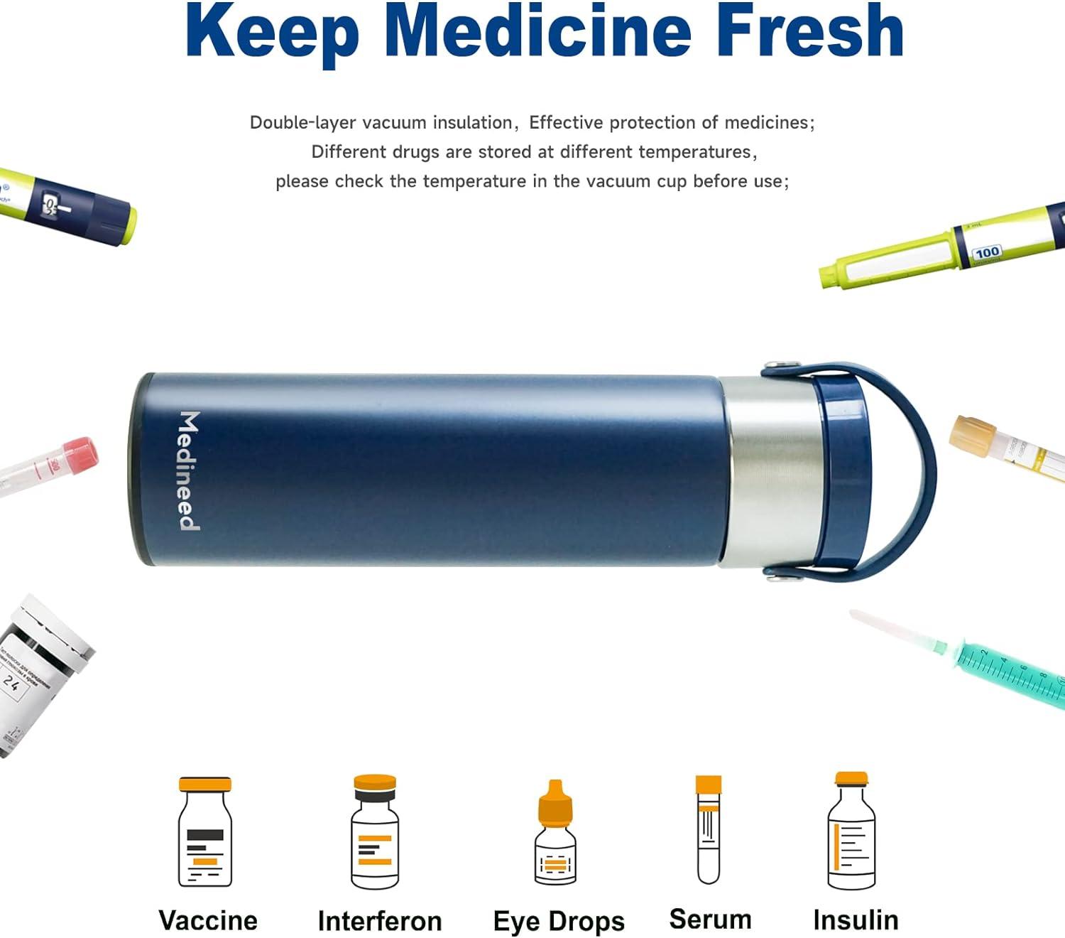 Medineed 60H Insulin Pen Cooler Box - TSA Approved Diabetic Travel Case ...