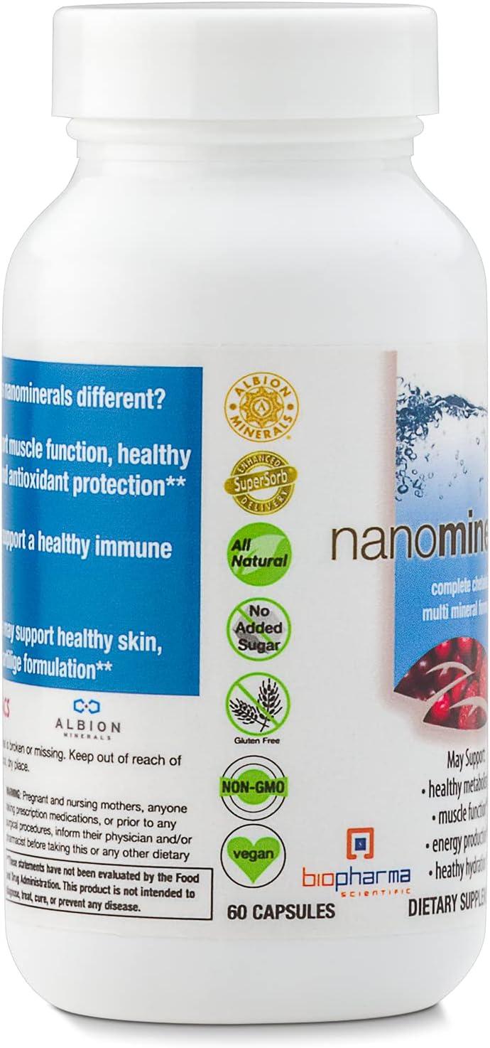 Biopharma Scientific NanoMinerals Chelated Multi-Mineral Capsules | 30 ...