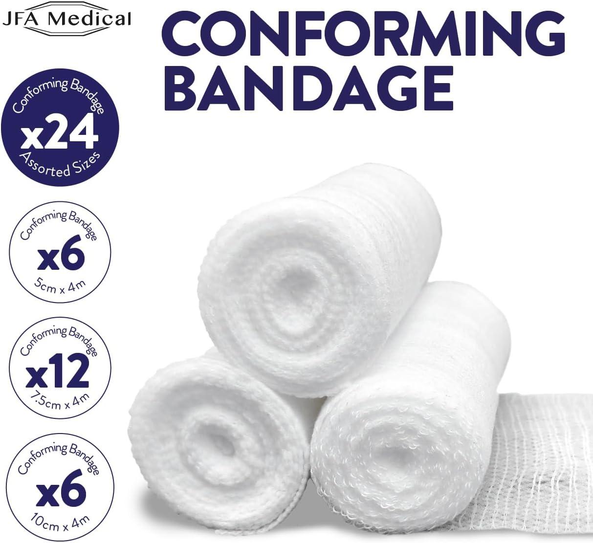 JFA Medical Assorted Conforming Gauze Bandage Roll - Box of 24 ...