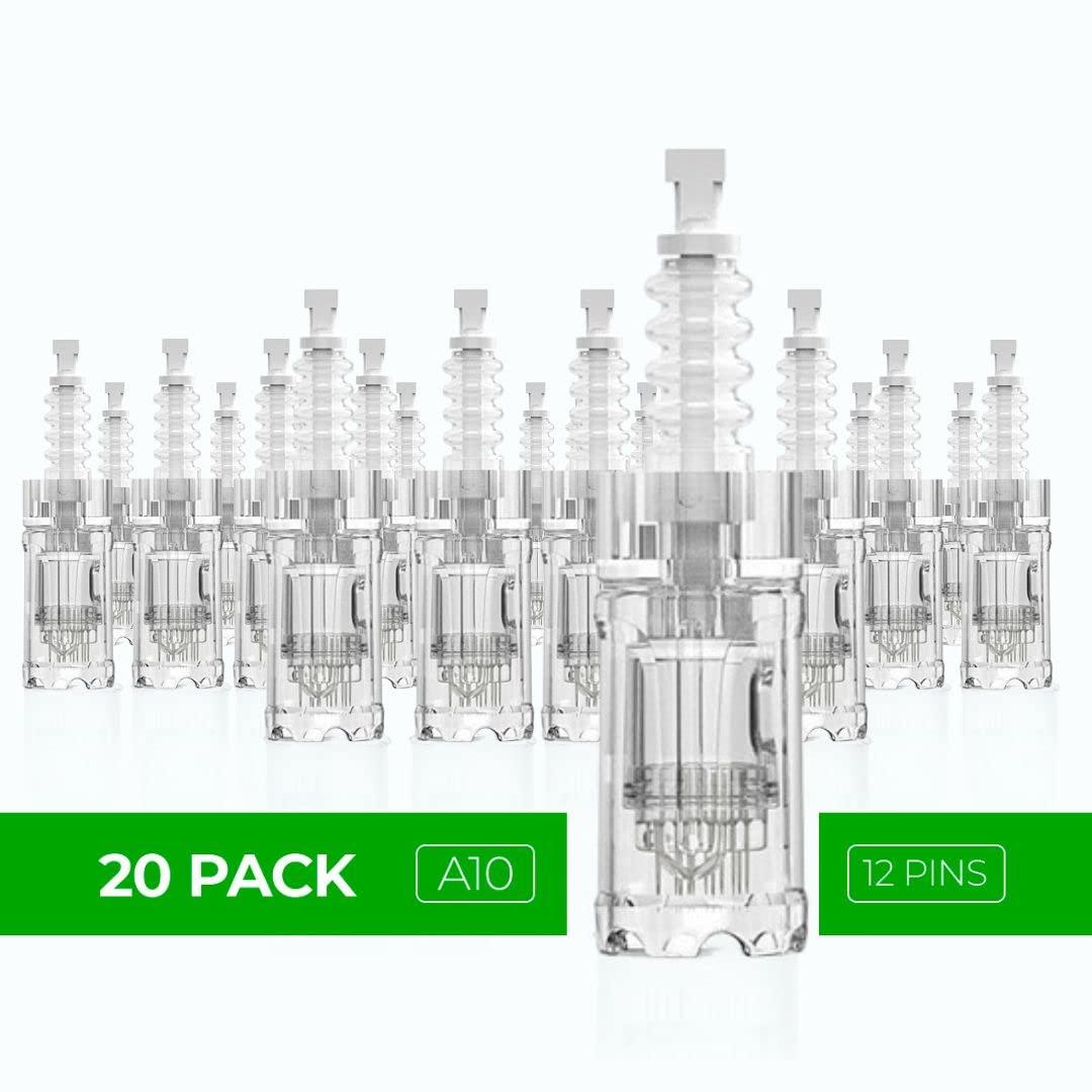 Dr. Pen Ultima A10 12 Pins (0.25mm) Cartridges - 20 Pack - Disposable ...