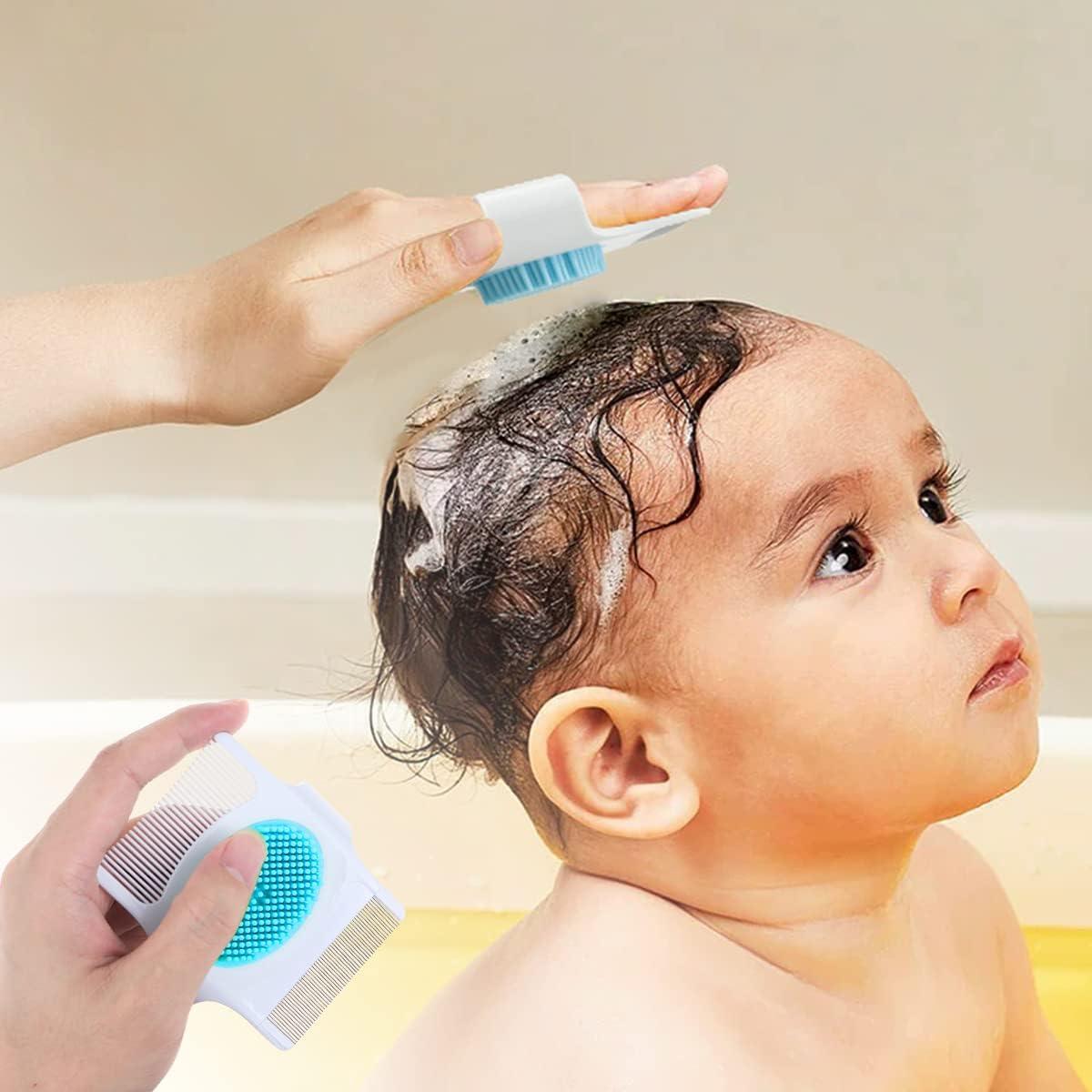 Baby Cradle Cap Comb - 2 Pcs Dandruff Cleaning Brush with Soft Rubber ...