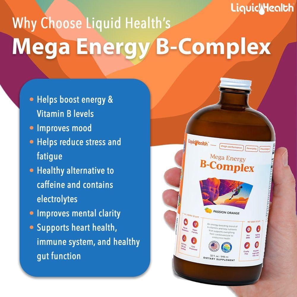 LiquidHealth 32 Oz Vitamin B Complex Liquid Multivitamin for Women ...