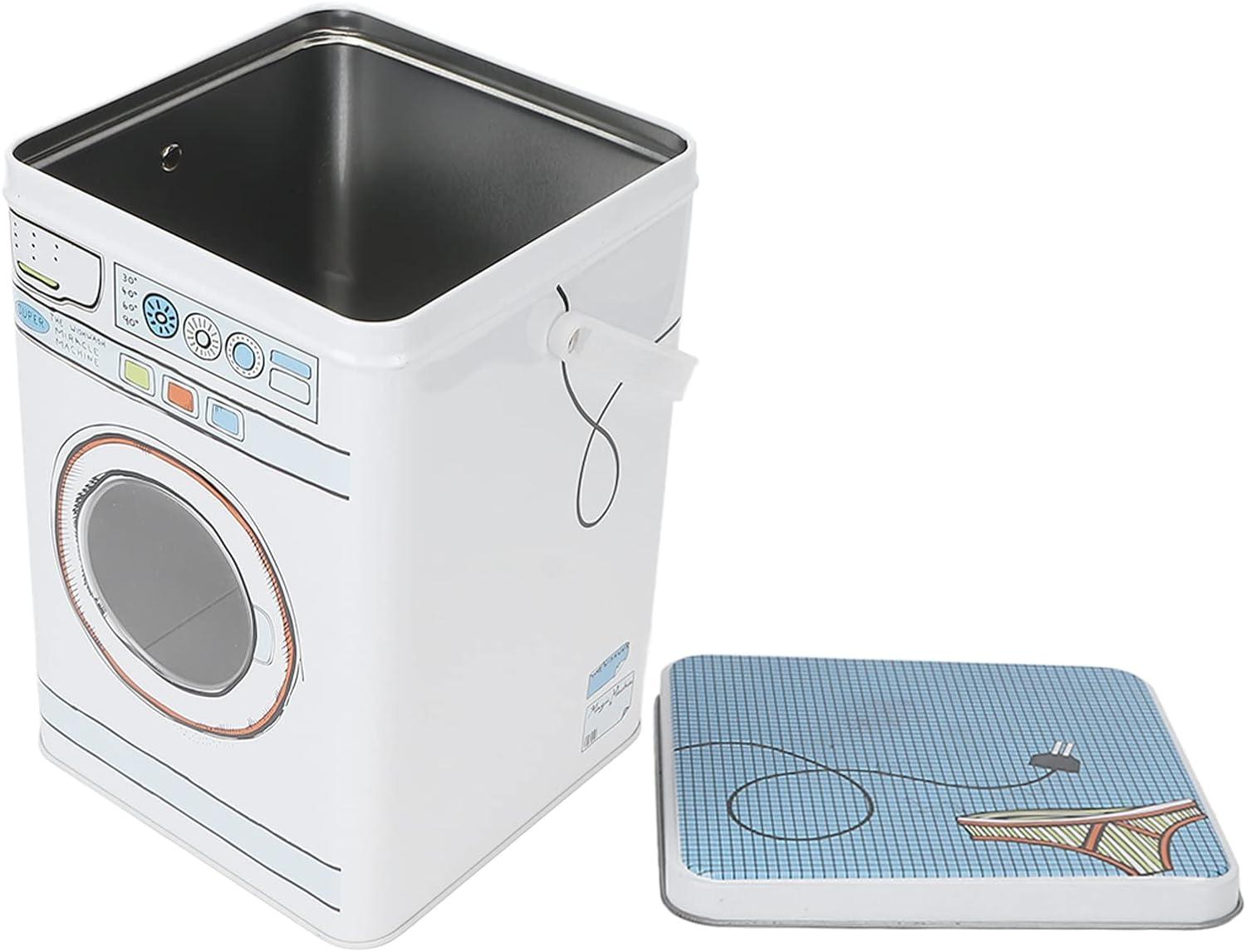 Glomora Metal Washing Machine Shape Laundry Powder Bin Large Capacity ...