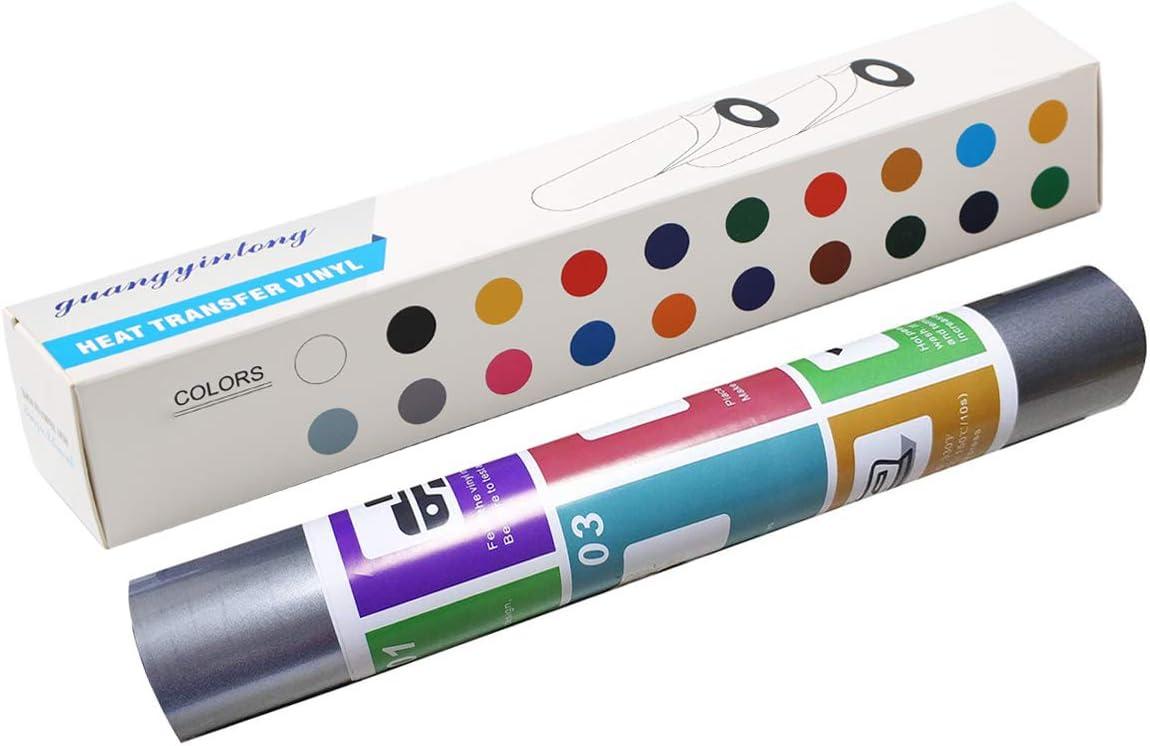 Guangyintong Reflective Dark Grey HTV Vinyl Roll 12ft - Silver Heat ...