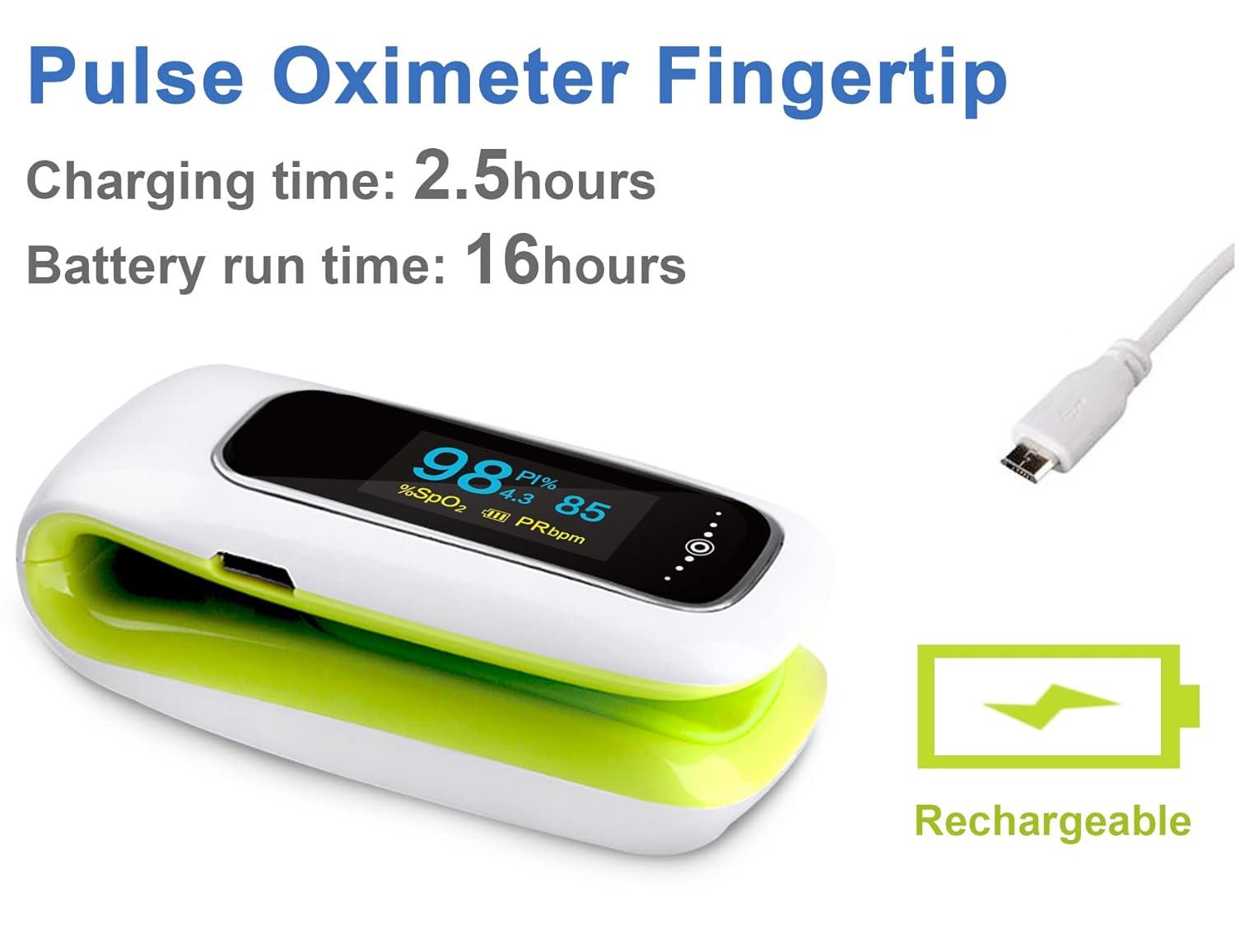 Rechargeable Oxygen Monitor Finger Adults Bluetooth Pulse Oximeter CE ...