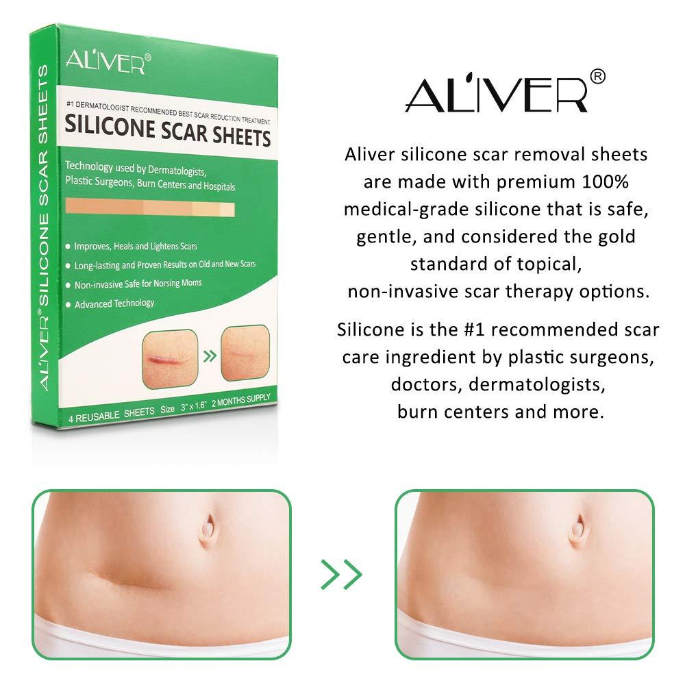 Professional Silicone Scar Sheets - Soften & Flatten Old/New Scars - C ...