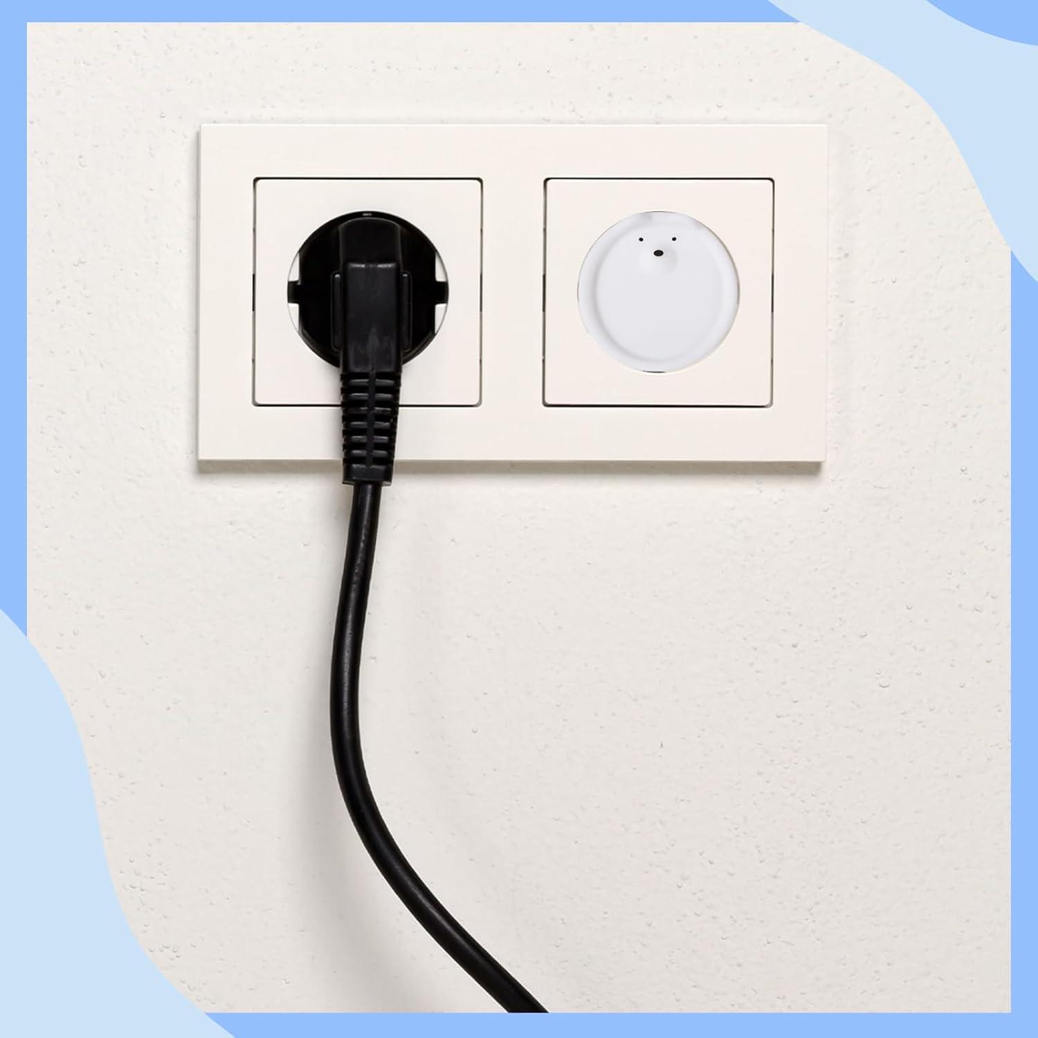 10 Pieces Child Locking Sockets - Cute Bear Pattern Silicone Protection ...