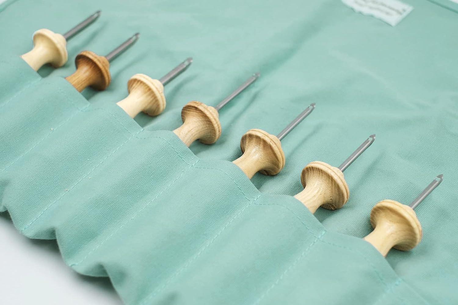 Hand U Journey Wooden Handle Punch Needle Rug Hooking Tool Set - 7 ...