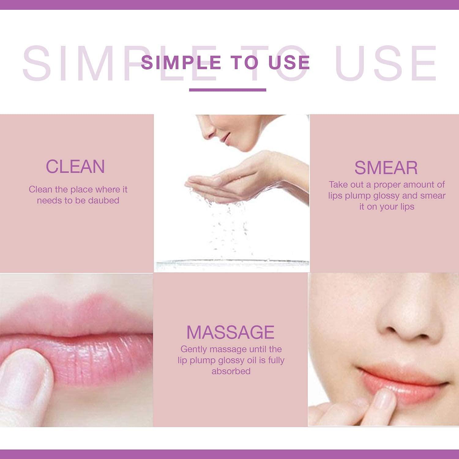 Vassoul Lip Plumper Set Natural Lip Plumper Gloss Moisturizing Clear ...