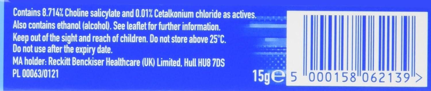 Bonjela Adult Sugar Free Mouth Ulcer Gel 15g - Fast Relief for Mouth ...